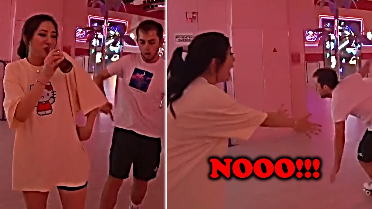 Fuslie & Jhb try to dance on roller skates GONE WRONG - YouTube