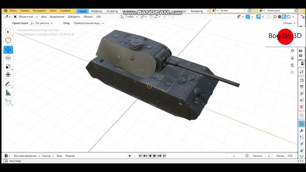 Немецкий танк Mäuschen 3D Модель - YouTube