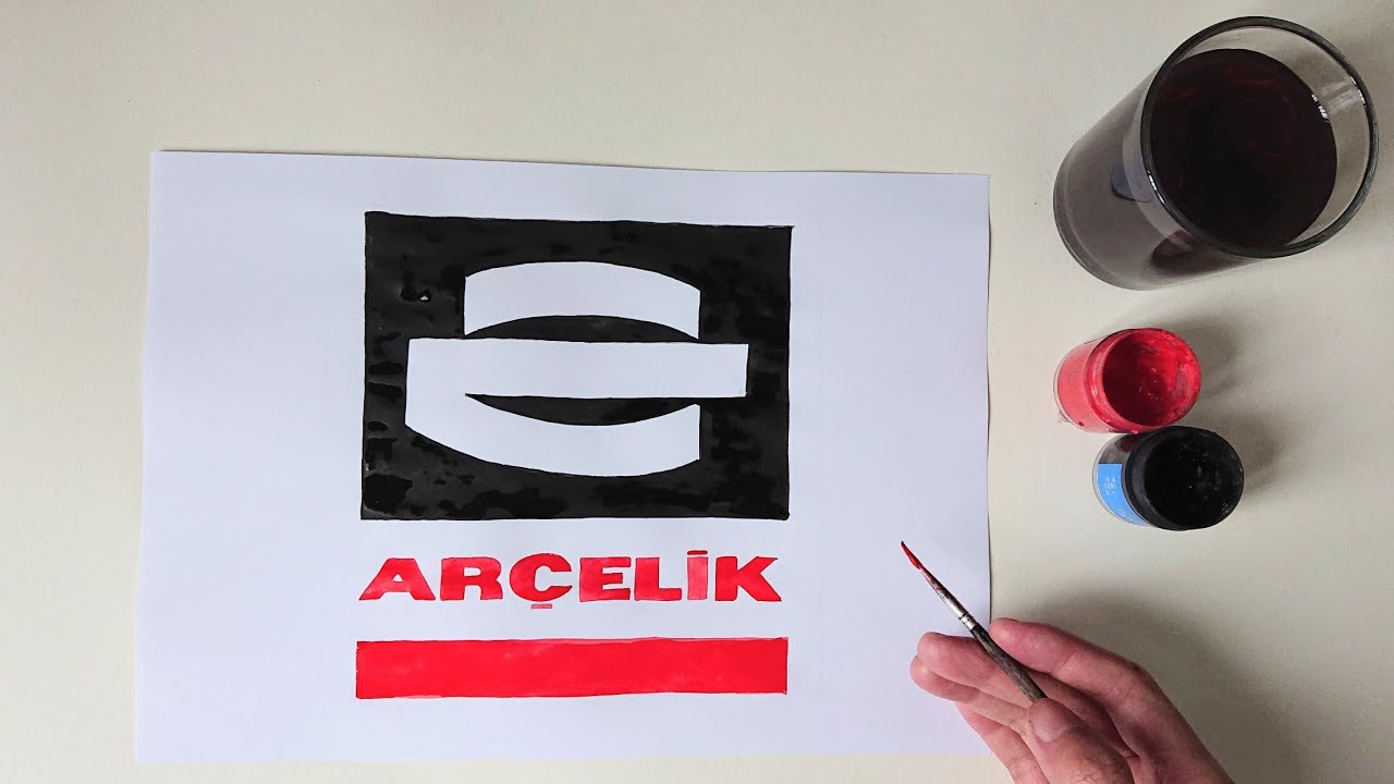 how to draw arcelik logo - YouTube
