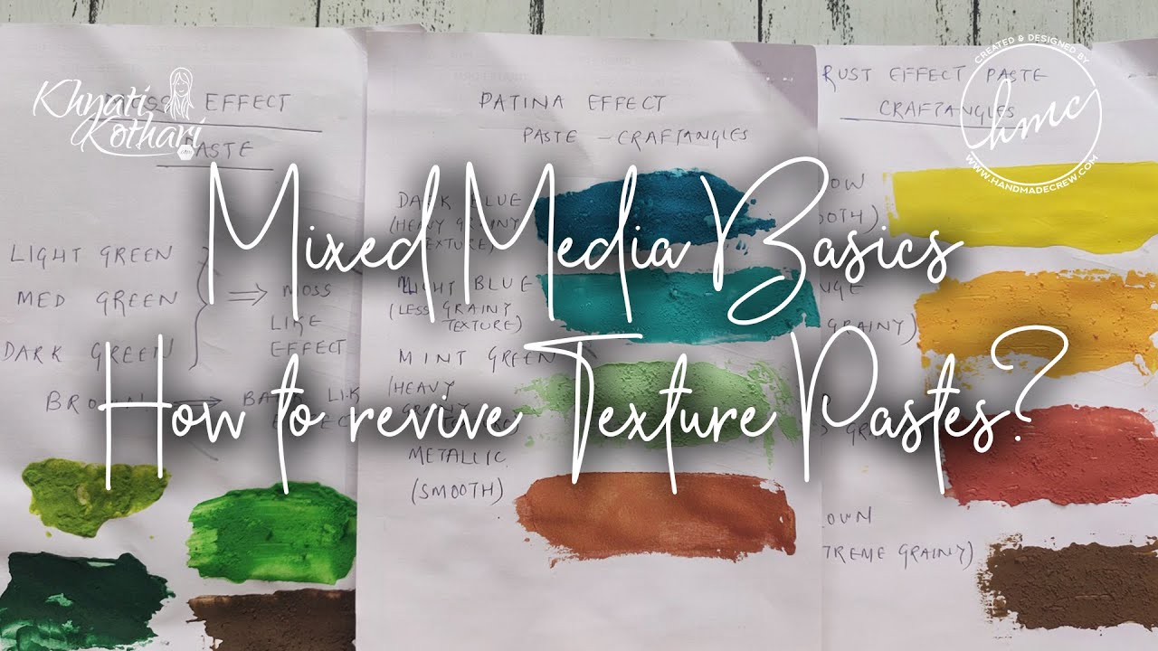 Mixed media basics - How to Revive Pastes - YouTube