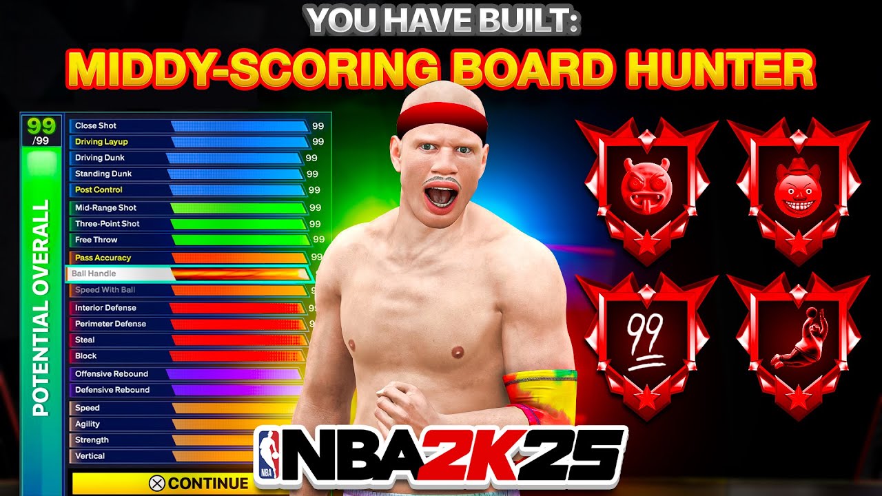 BEST MIDDY-SCORING BOARD HUNTER IN NBA 2K25! - YouTube
