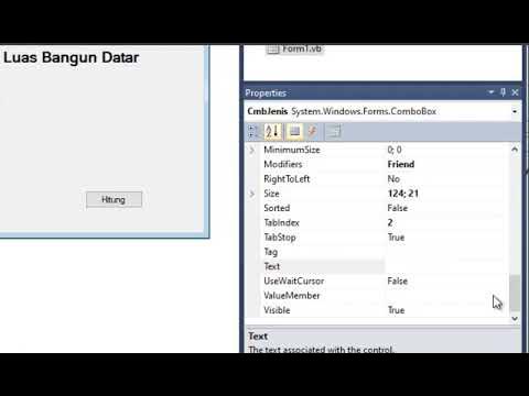 Contoh Penggunaan ComboBox pada Visual Basic 2010 - YouTube