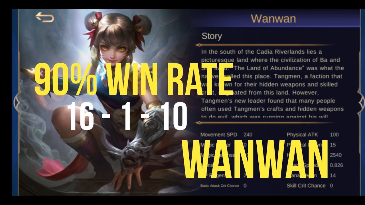 NEW HERO WANWAN 90% Win Rate Build & Skill - Mobile Legends Bang bang ...