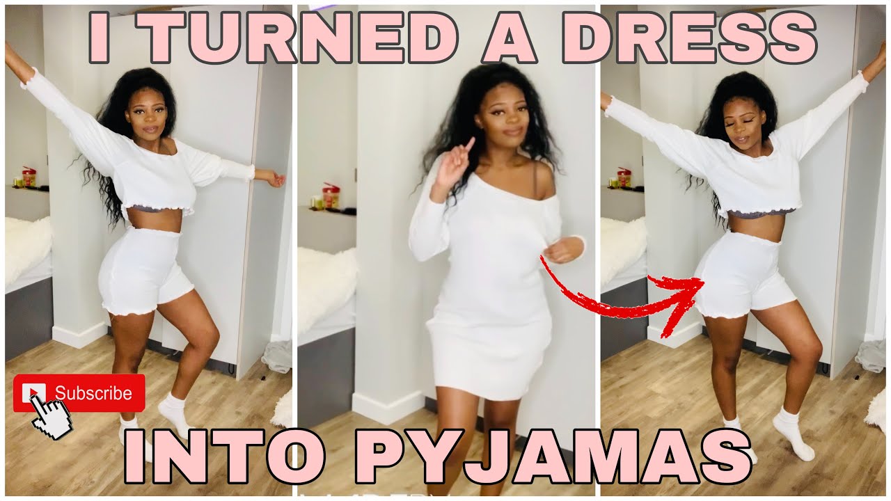 How To Turn A Dress Into Pyjamas #DIY - YouTube