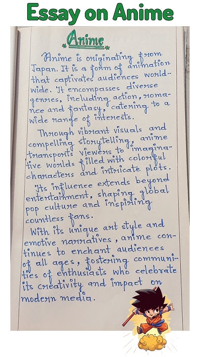 Anime essay in english // Write an essay on anime in english // Best ...