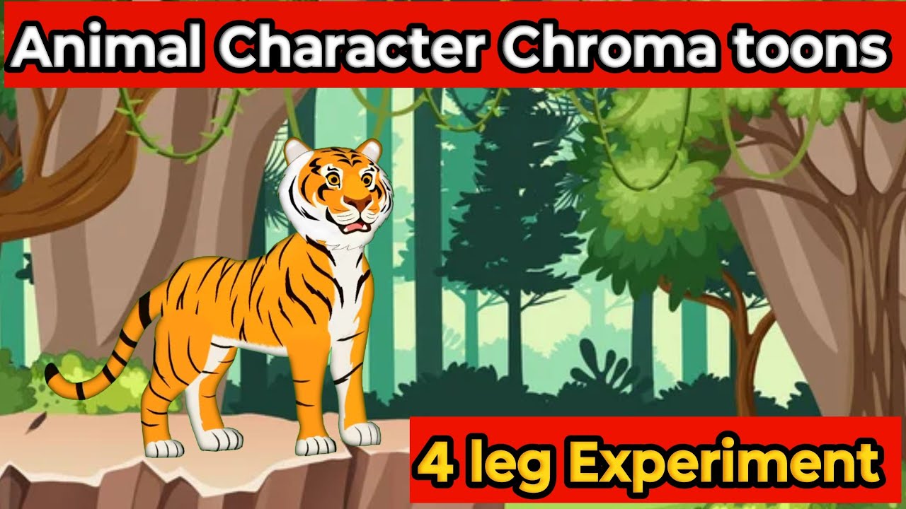 4 leg Animal cartoon character for Chroma toons - YouTube