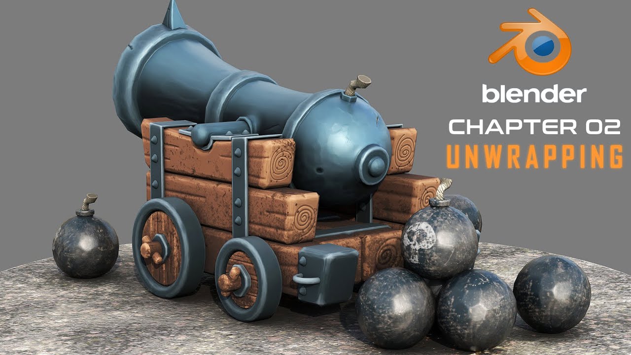 Game Ready Stylized Cannon UVW Unwrapping in Blender | Blender to ...