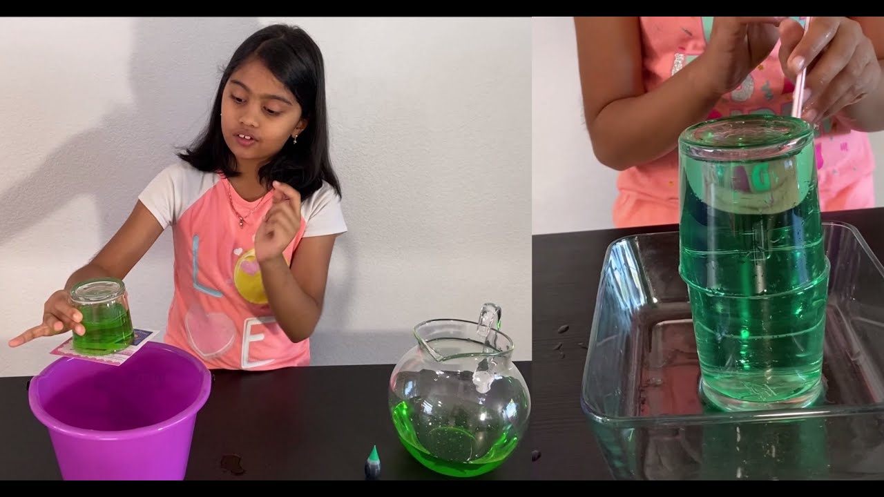 Upside Down Water Glass Science Experiment Atmospheric Pressure - YouTube