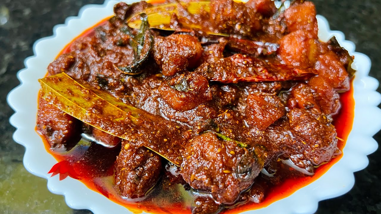 Chicken Pickle | Chicken Pachadi | Step by step process with ...