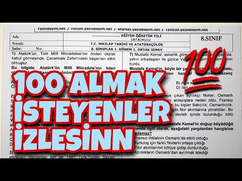 8.Sınıf İnkılap Tarihi 1.Dönem 1.Yazılı
