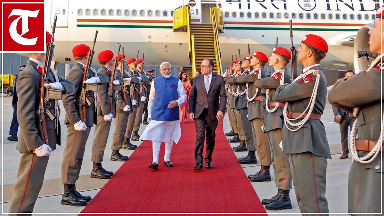 Live: A ceremonial Guard of Honour for PM Modi in Vienna, Austria - YouTube