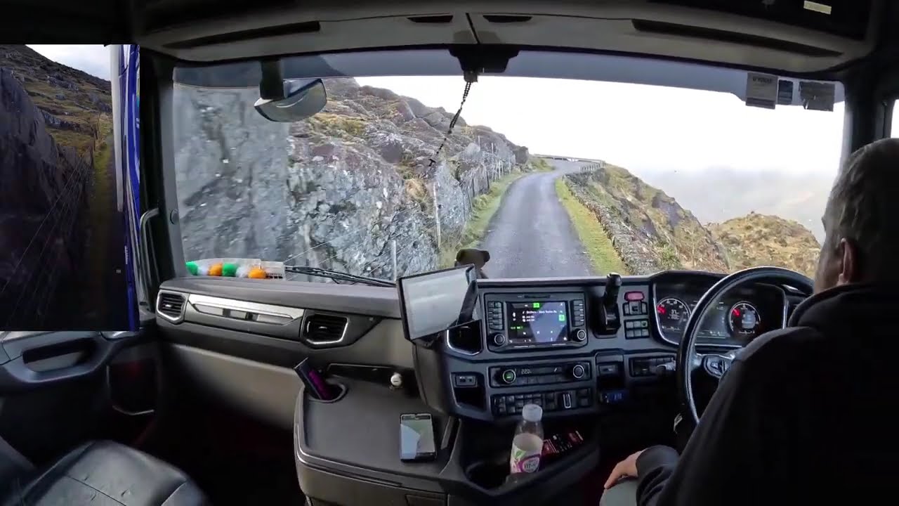 Extremely narrow route || truck + trailer || 2 cameras || Europe ...