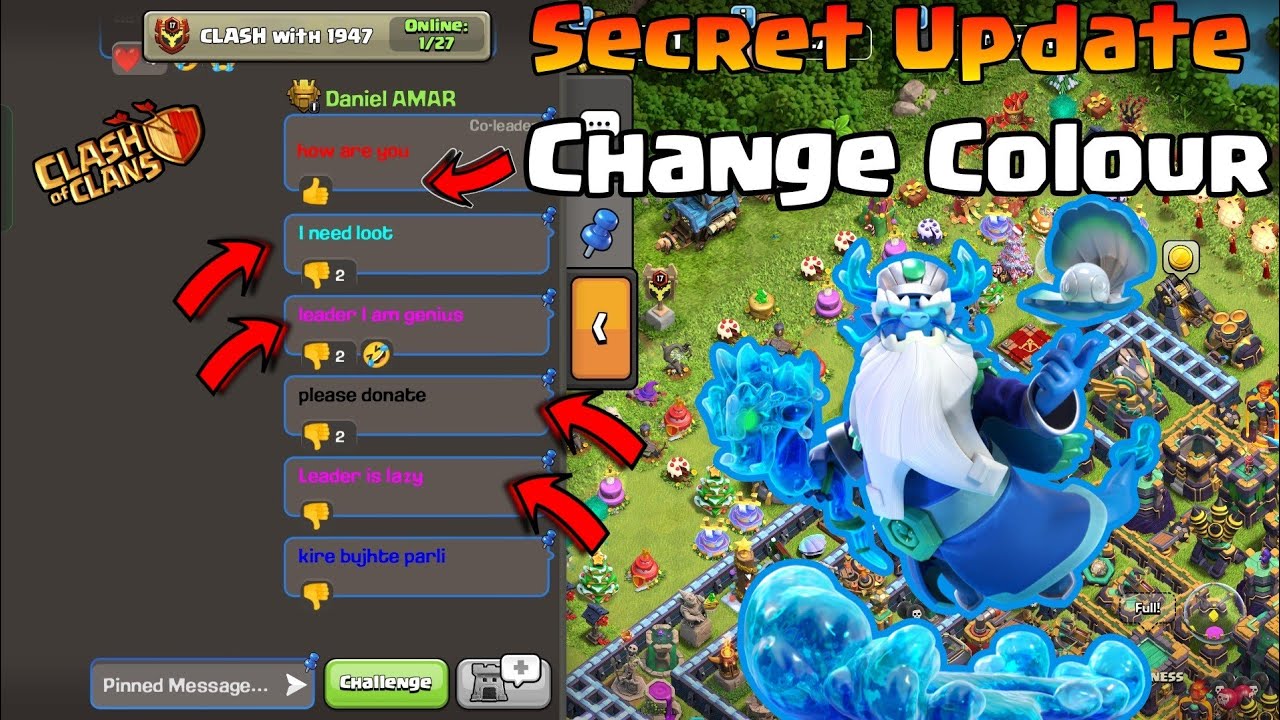 How to Change Colour of Clan Chat Text in Clash Of Clans? - YouTube