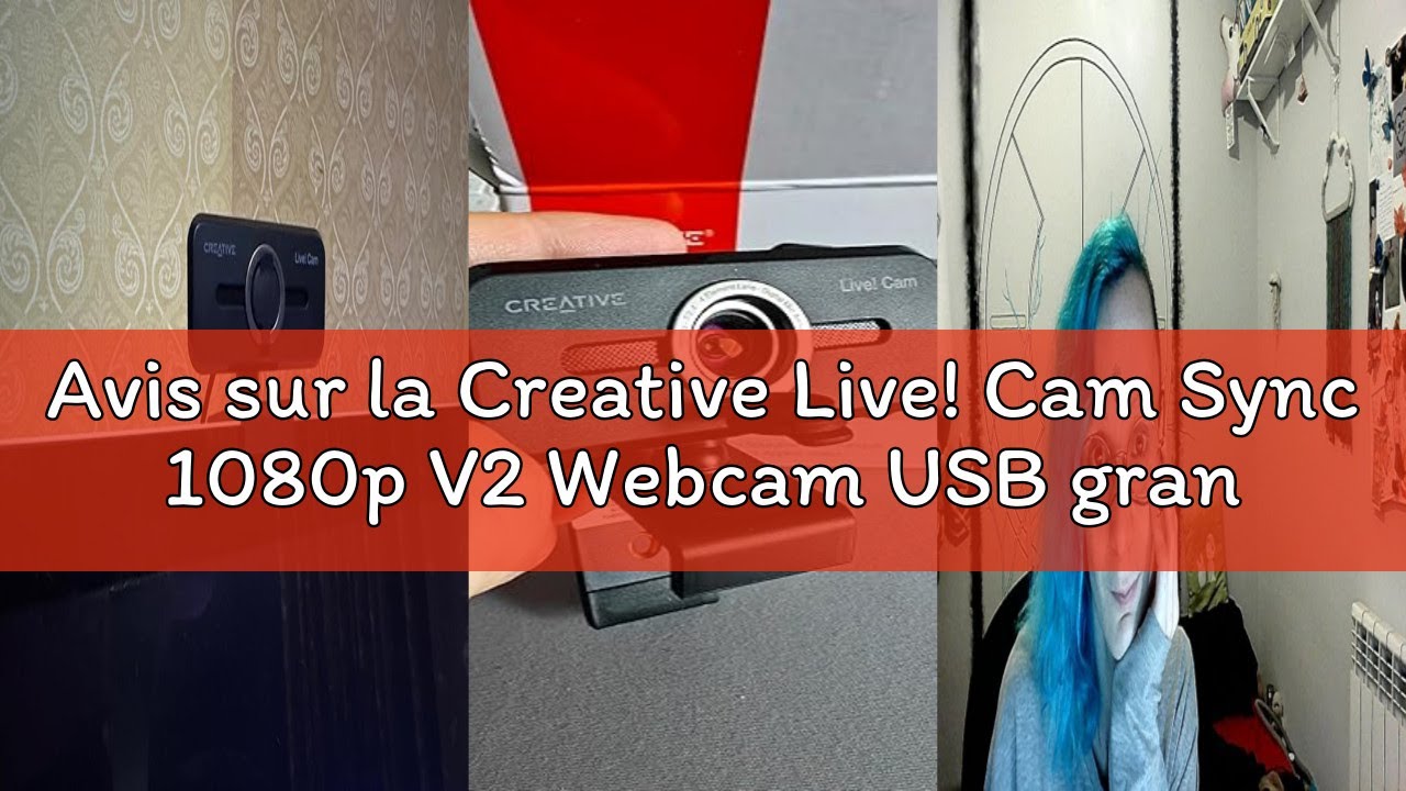 Avis sur la Creative Live! Cam Sync 1080p V2 Webcam USB grand angle ...