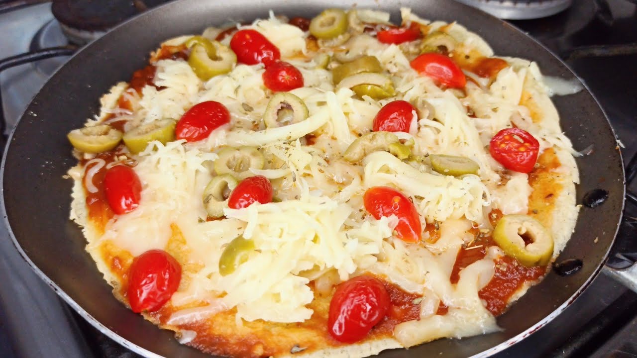 PIZZA DE TAPIOCA SEM GLÚTEN NA FRIGIDEIRA,APENAS 1 OVO-PRONTA EM 5 ...