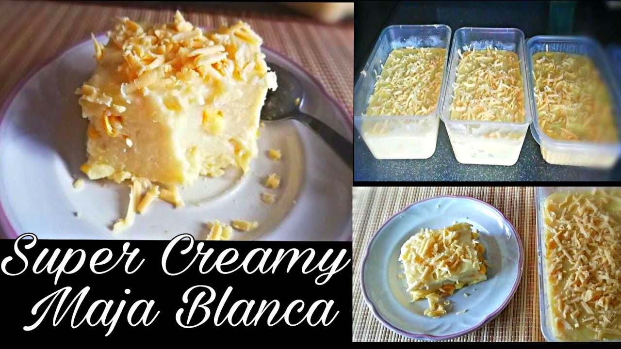 MAJA BLANCA RECIPE | Super Creamy Maja with cheese toppings | Rac ...