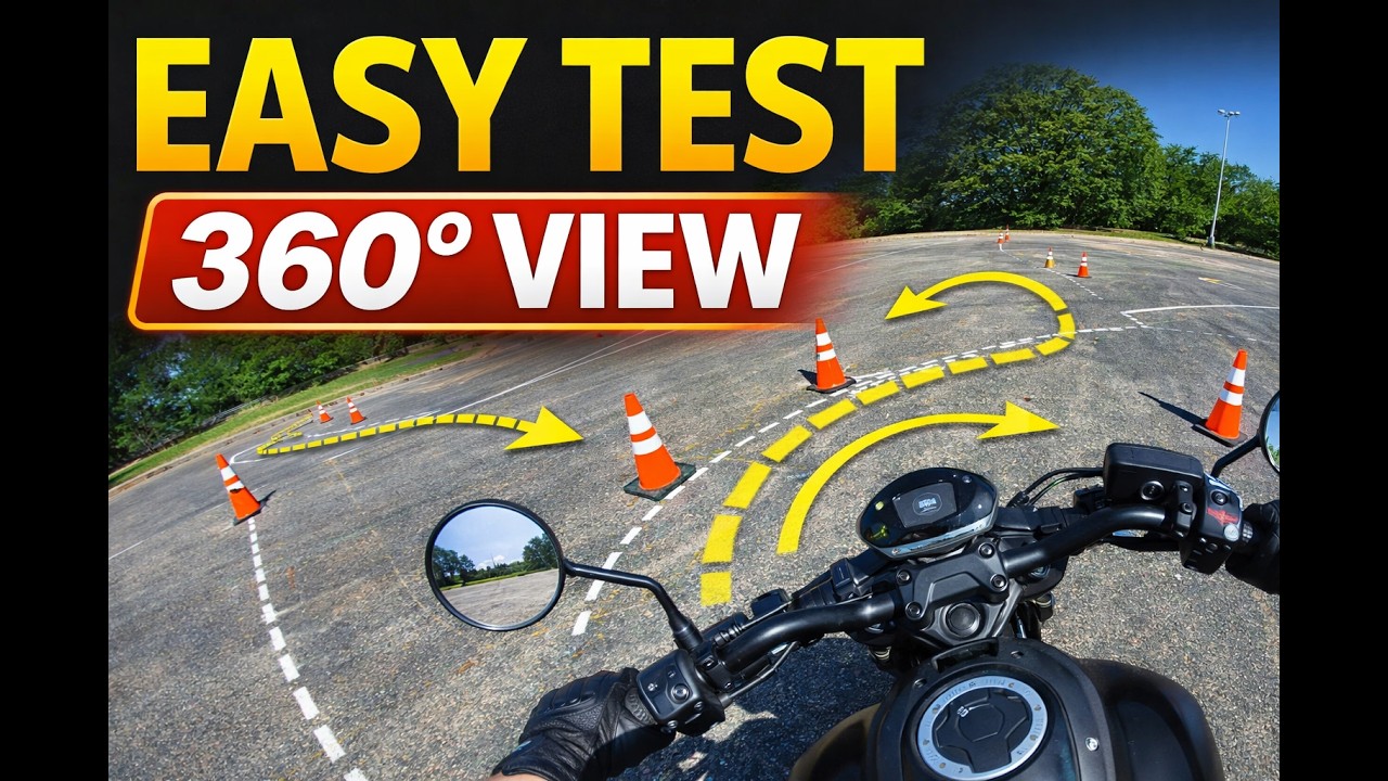 Motorcycle Skill Test North Carolina (FULL TEST in 360°) | NC DMV ...