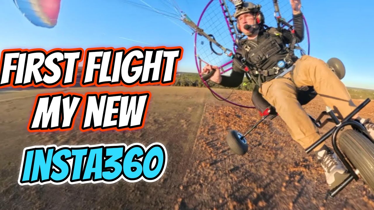 First Flight with My Insta360! Epic Paramotor Adventure - YouTube