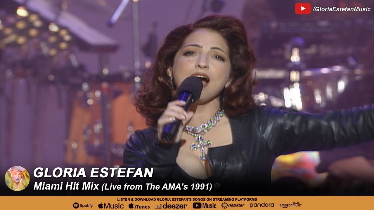 Gloria Estefan • Miami Hit Mix (Live from The AMA's 1993) - YouTube