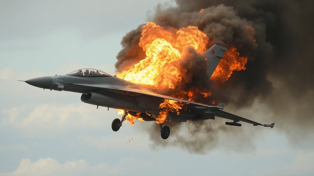 F-16 CAPTURED IN AERIAL COMBAT FOR THE FIRST TIME! Russian Pilot SHOOTS ...