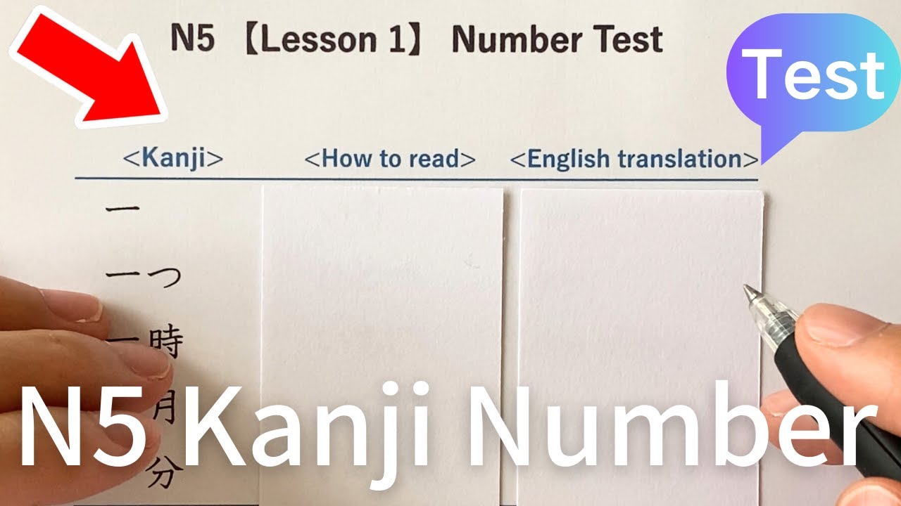 Kanji N5 Numbers | Lesson 1 Review & Reading Practice Test - YouTube