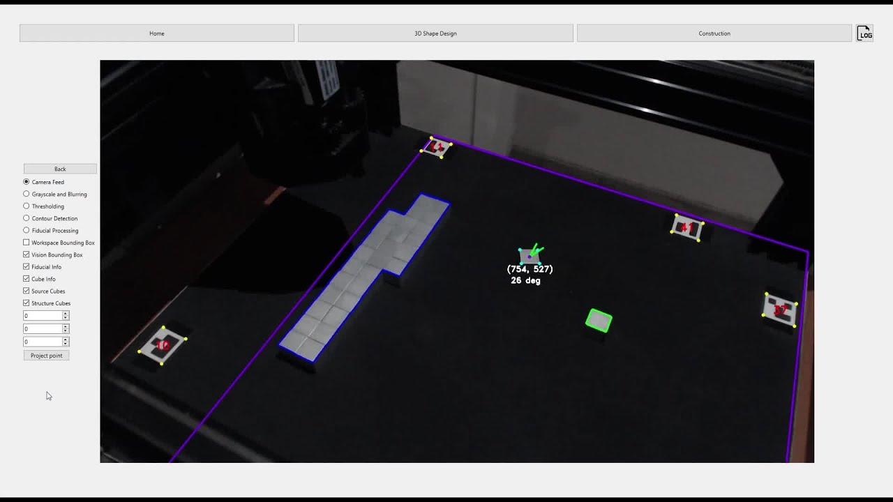 Cube Stacking Robot - Handling a Dropped Cube - YouTube