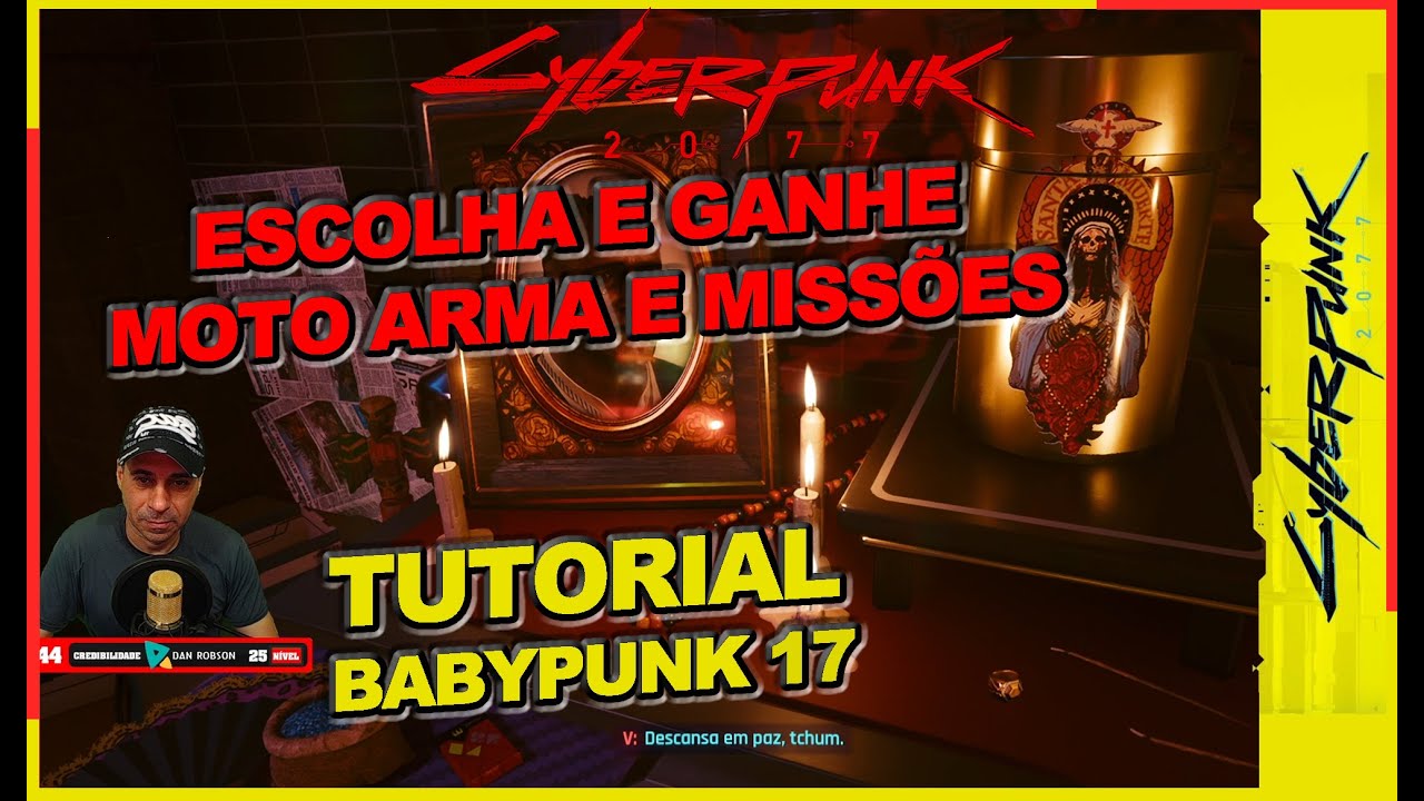 CYBERPUNK 2077 - Tutorial completo BabyPunk 17 - Escolha certa para conseguir Moto, Arma, e ...