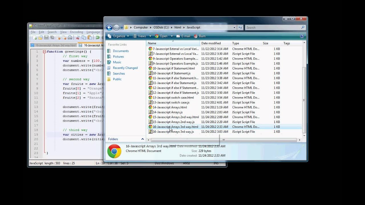 16 JavaScript Arrays 3rd Way in Arabic - YouTube