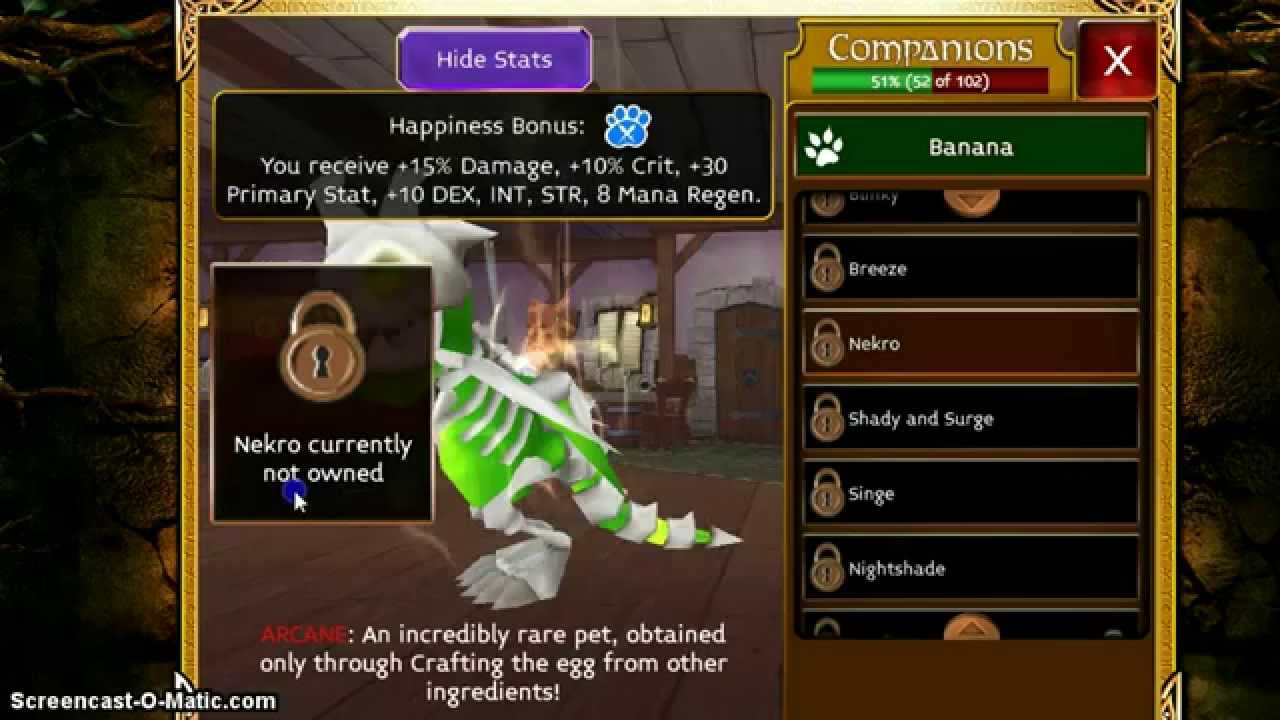 Arcane Legends PETS available free/platinum and token - YouTube