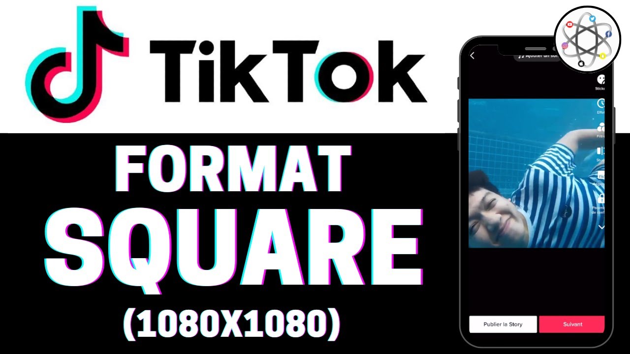 Faire Un TikTok format "SQUARE" Carré 1080x1080 - YouTube