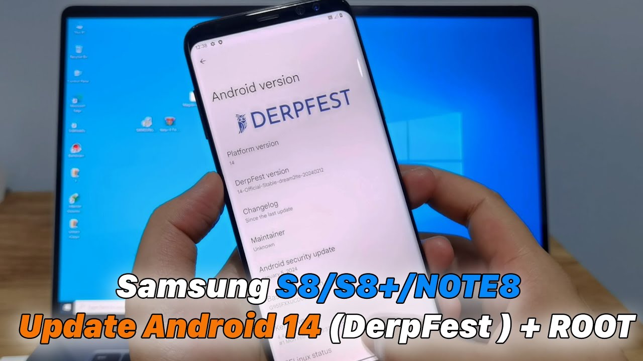 Samsung Galaxy S8/S8+/NOTE8 Update Android 14 (DerpFest ) + ROOT - YouTube