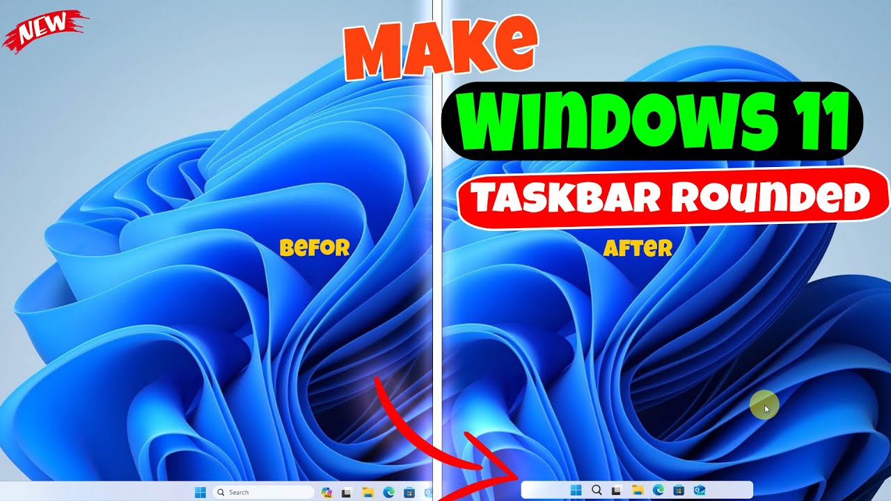 How to Make Your Windows 11 Taskbar Rounded: Easy Tutorial - YouTube