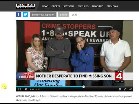 MAN MISSING FROM DETROIT --JAMES MILLER - YouTube