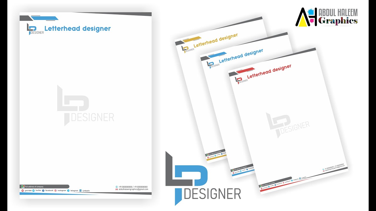 How To Make Professional Letterhead Design in CorelDRAW | CorelDRAW ...