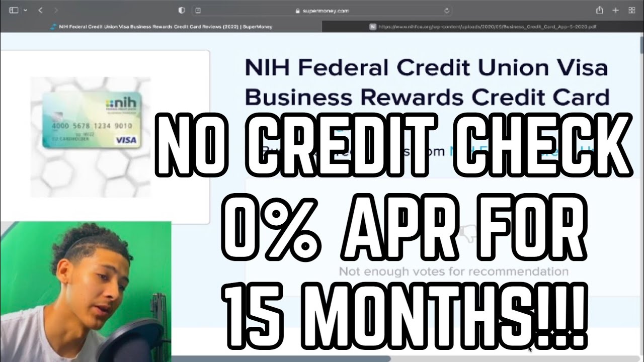 NIHFCU Business Credit Card!!! No Personal Credit Check! 0% APR For 15 ...