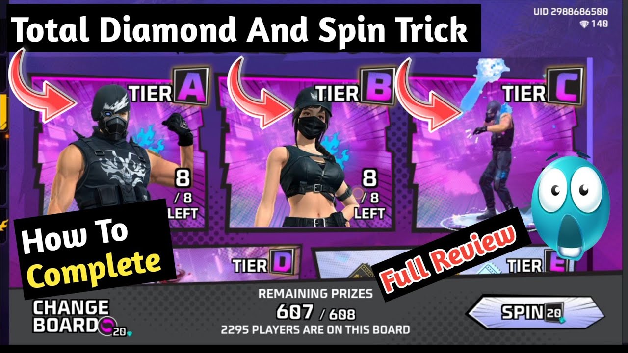 New Lucky Board Event Free Fire | Lucky Board Emote Free Fire | Lucky ...