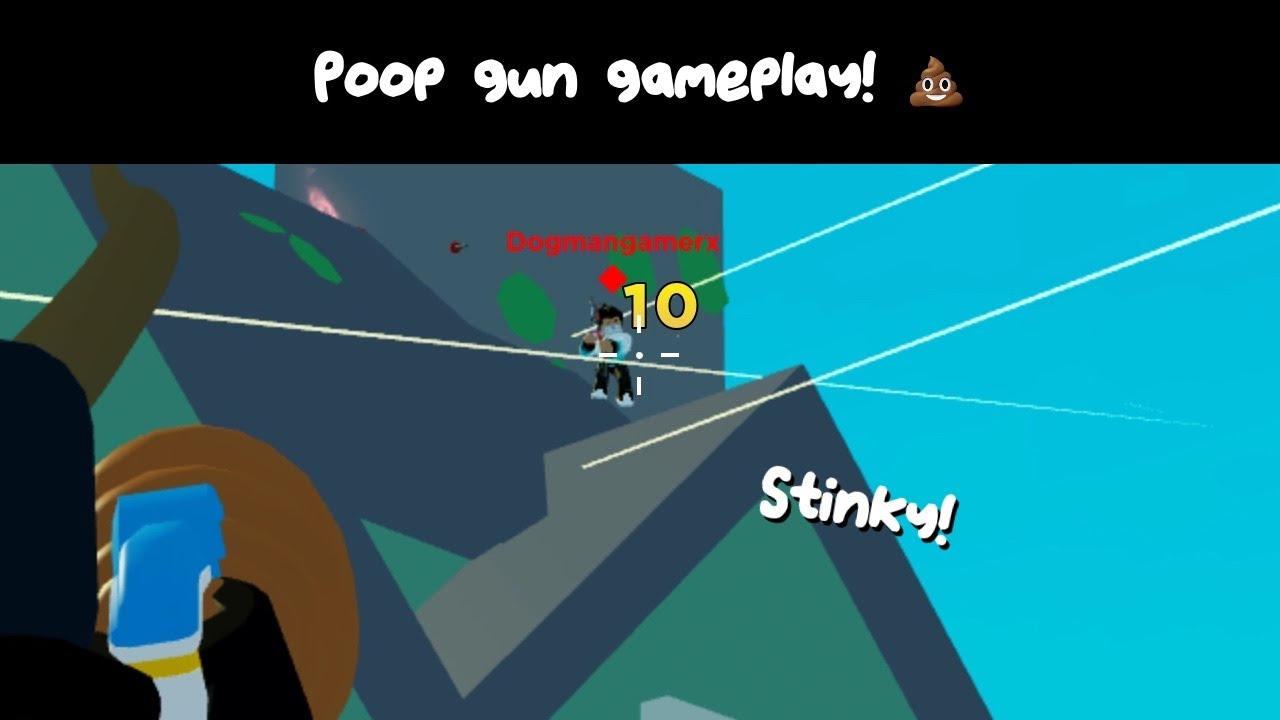 Poop Gun gameplay 💩! Roblox Base Battles - YouTube