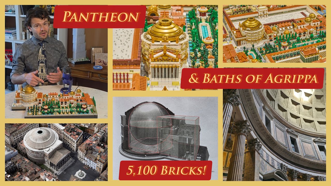 PANTHEON & Baths of Agrippa | 5.1K Bricks | Ancient Rome Reconstruction ...