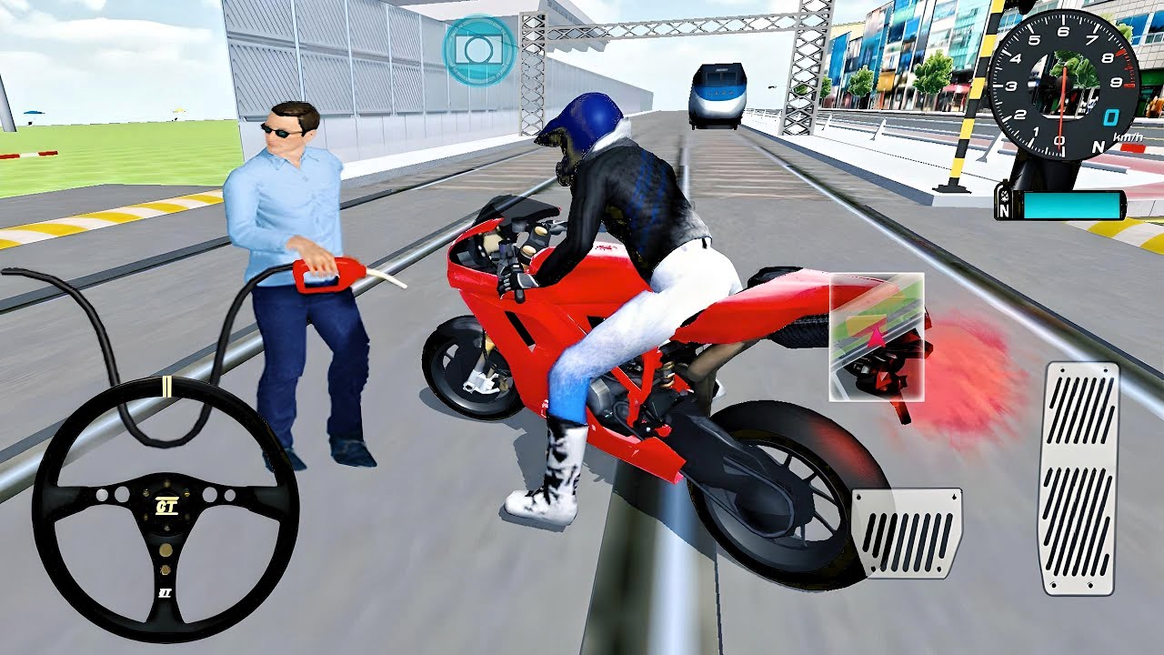 3D Driving Class Simulator - Bullet Train Vs Motorbike - Bike Driving ...