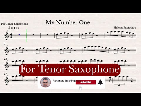 My Number One - Helena Paparizou / Play along for Tenor Sax - YouTube
