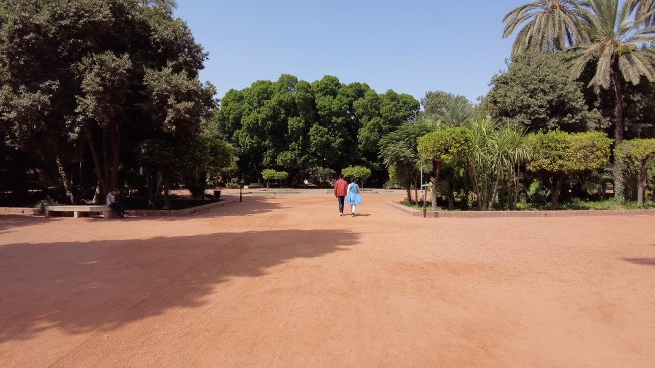 Moroccan park. Lovely park in Marrakech, Morocco. - 4K - YouTube