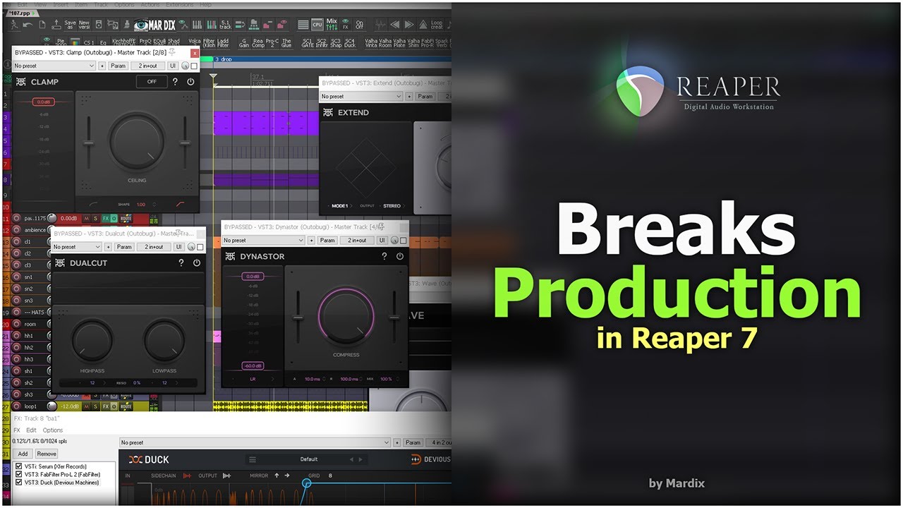 #reaper7 #breaks | Breaks in Reaper 7 | #electronicmusicproduction ...