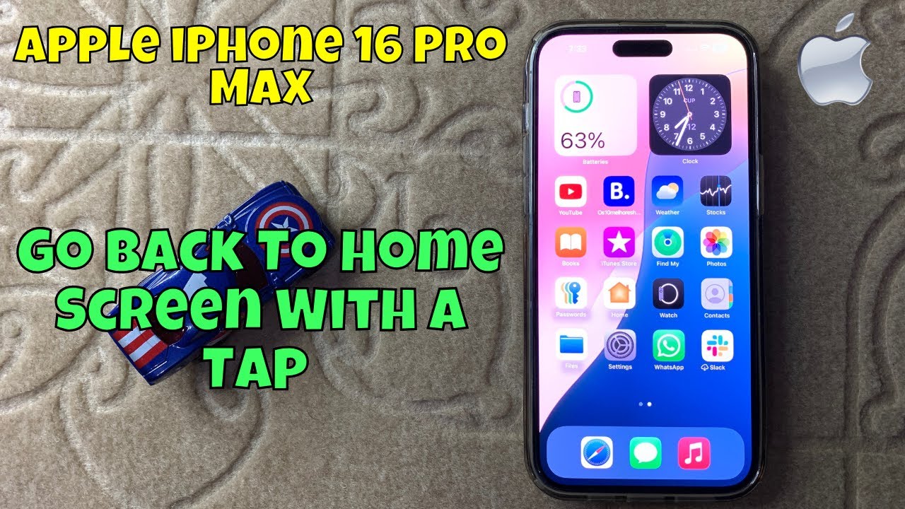How To Go Back To Home Screen With A Tap On iPhone 16 Pro Max - YouTube