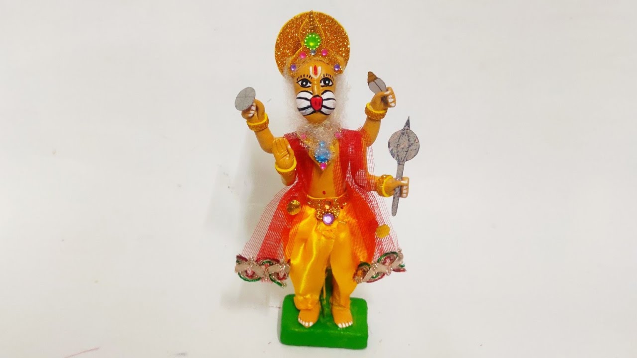 Narsingh avatar || Dashavatar || Idol making step by step ...