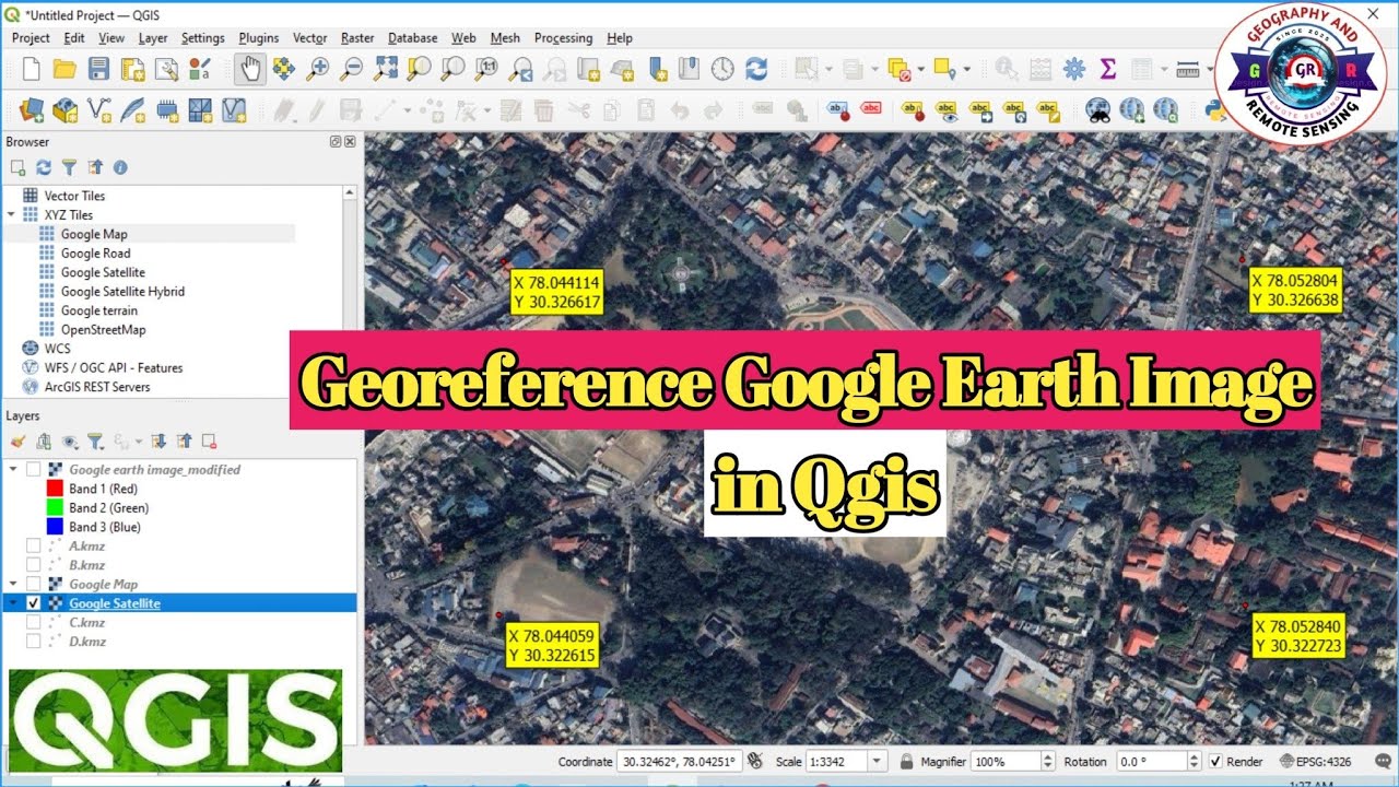 How to Georeference Google Earth Image in QGIS | Georefrenceing in QGIS ...
