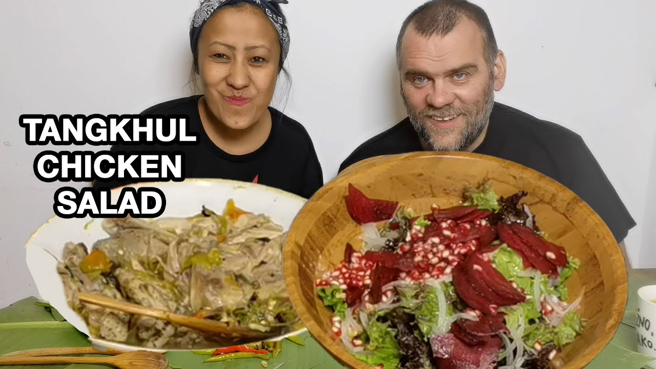 TANGKHUL SPICY LOCAL CHICKEN SALAD/VILLAGE CHICKEN RECIPE/EATING ...