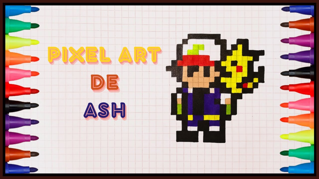 Cómo Dibujar a ASH y PIKACHU en Pixel Art | Tutorial Fácil Paso a Paso ⚡🎨 - YouTube