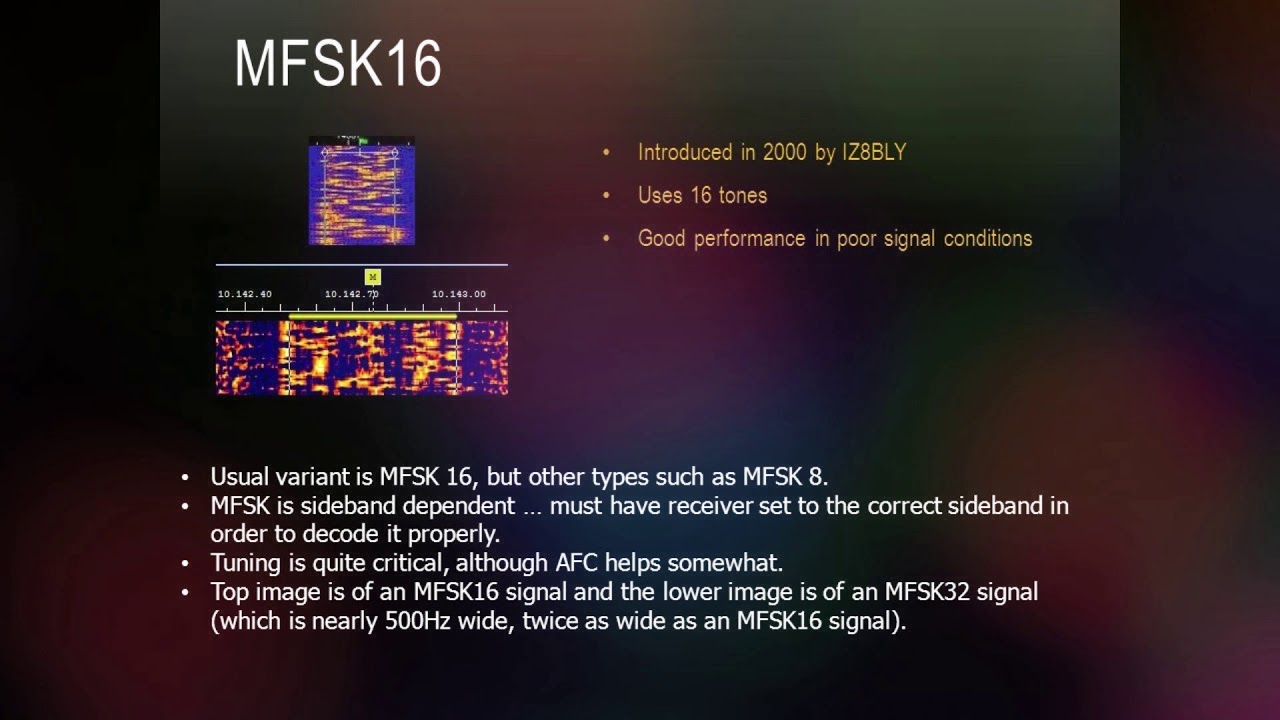 Digital Modes Story: Multi-Frequency Shift Keying (MFSK 16) - YouTube