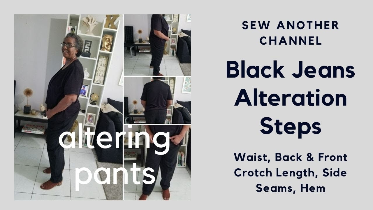 Black Jeans Alteration Steps - YouTube