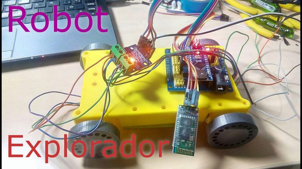 Robot explorador diseño propio. Primeros pasos. - YouTube